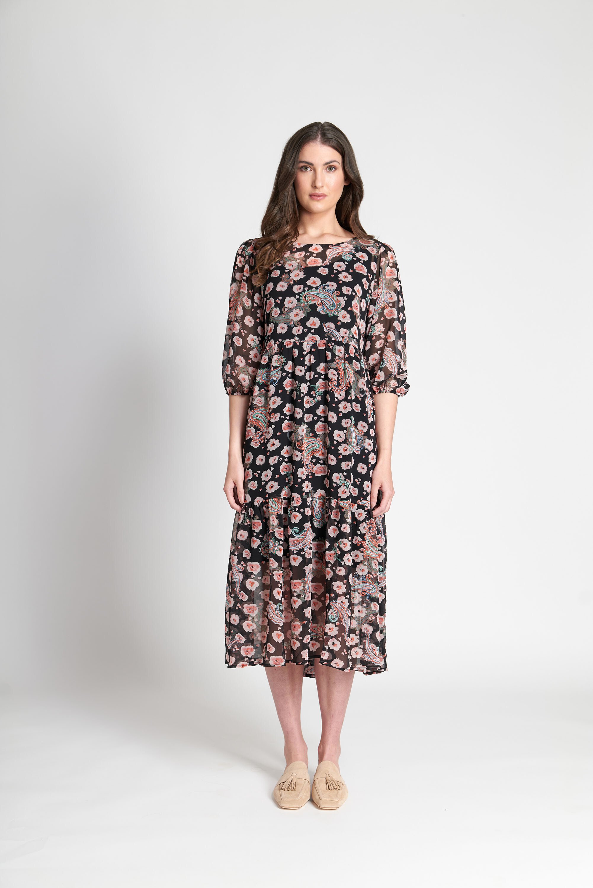 MEMO TIERED TIE BACK DRESS - Dresses : Mainly Casual | Women's Clothing ...