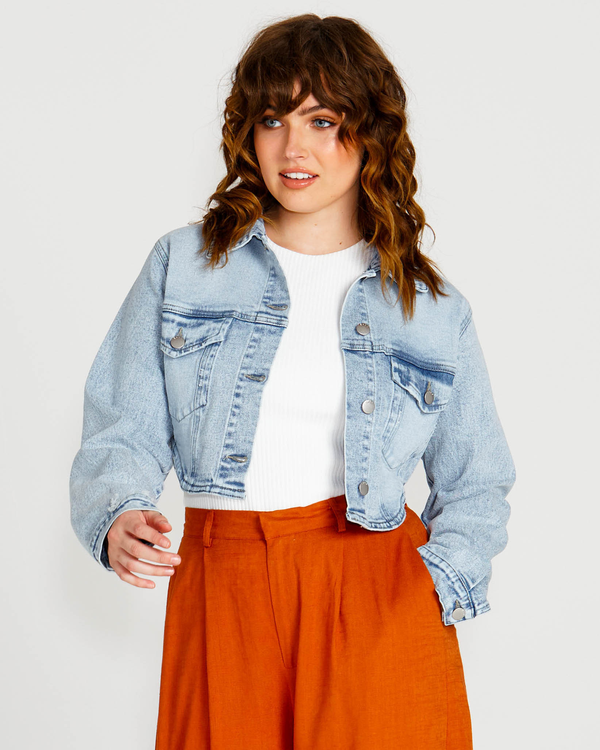 SASS RHEA CROPPED DENIM JACKET - Jackets : Mainly Casual | Women's ...